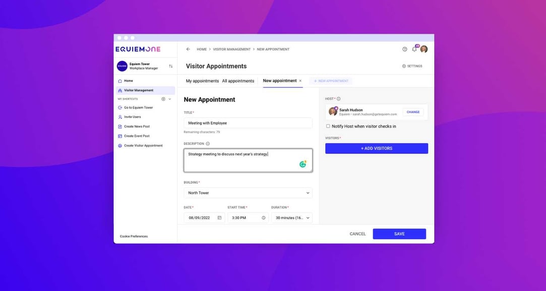Top 5 features of Equiem One’s Visitor Management System